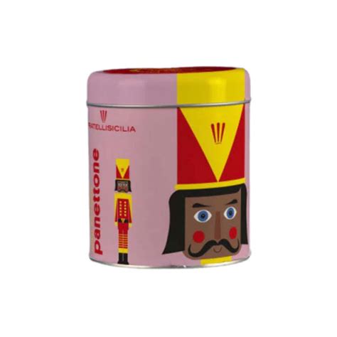 Fratelli Traditional Panettone Raisins And Oranges Nutcracker Tin 100g