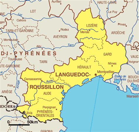 Kaart Frankrijk Departementen Regio S Kaart Frankrijk Languedoc