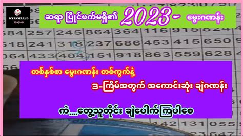 3d 2023 တစ်နှစ်လုံးအတွက် အထူး မွေးဂဏန်း 3d 2d3d 3dvideo Thailottery 3dvideo 2d 3dlive