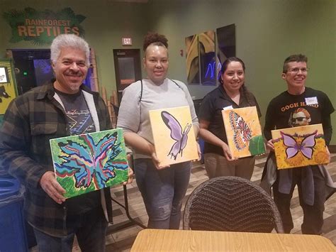 Butterfly Wonderland Brushstrokes Painting Class Butterfly Wonderland