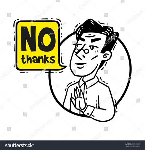 No Thanks Man Circle Comics 스톡 벡터로열티 프리 552127807
