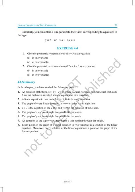 ncert book for class 9 maths chapter 4 linear equations