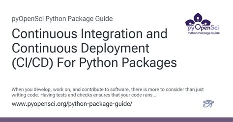 Continuous Integration And Continuous Deployment Cicd For Python
