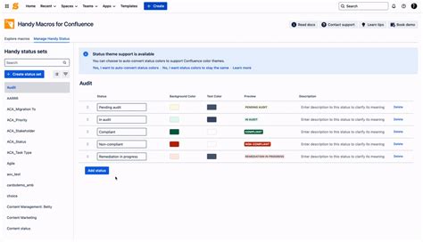 Role Based Access Control For Status Management