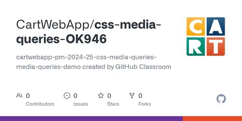 Github Cartwebappcss Media Queries Ok946 Cartwebapp Pm 2024 25 Css Media Queries Media