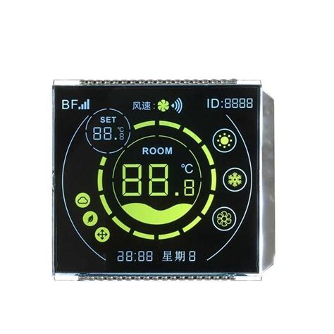 digital custom 7 segment reflective lcd for multimeter ammeter and voltage meter monochrome