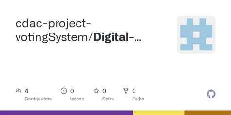 GitHub Cdac Project VotingSystem Digital Voting System