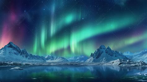 3d 아트로 숨막히는 북극 풍경을 밝히는 오로라 보레알리스 북극 배경 리스 배경 오로라 배경 이미지 Hd 북극 리스 오로라 배경 사진 무료 다운로드 Lovepik