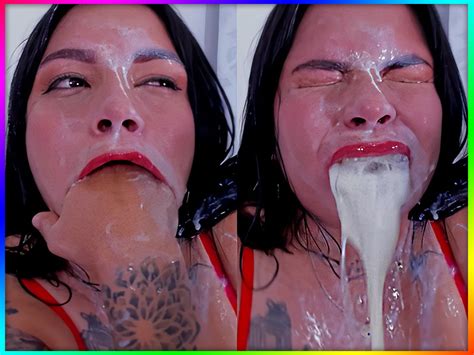 Extreme Camgirl Messy Milk Deepthroat And Face Slapping