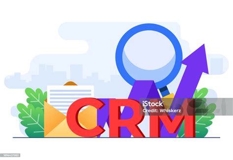 Crm 웹 사이트 배너에 대한 고객 관계 관리 개념 평면 벡터 일러스트 레이 션 템플릿 고객과의 작업에 대한 데이터 구성 회사