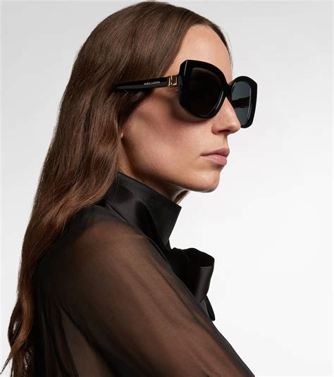 Dg Cat Eye Sunglasses In Black Dolce Gabbana Mytheresa
