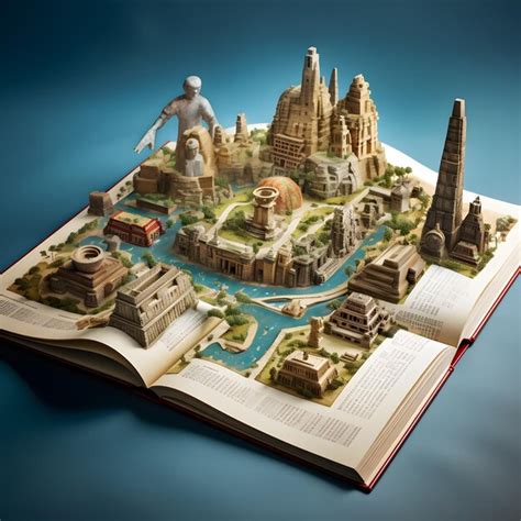 Premium Ai Image The Opened Page Of The Book Shows The Architecture Of Countries Recognized By