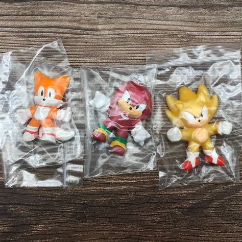 Sega Sega Toys Genuine Bulk Sonic Q Version Super Sonic Doll Cute Elastic Deformation