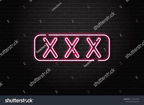 Vector Realistic Isolated Neon Sign Xxx Stock Vector Royalty Free