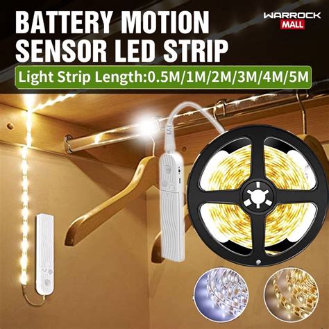 Jual Lampu LED Strip Sensor Gerak Wireless Tenaga Baterai V Lampu Lemari Wardrobe Kabinet