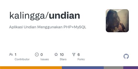 GitHub Kalingga Undian Aplikasi Undian Menggunakan PHP MySQL