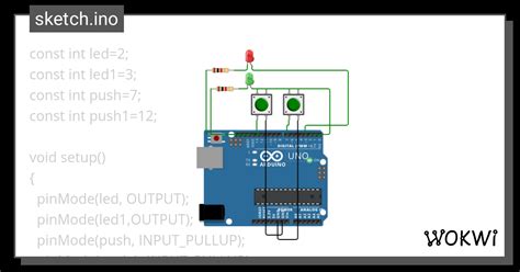 Multiple Switch Multiple Leds Wokwi Esp32 Stm32 Arduino Simulator