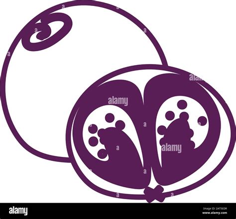 Fresh Lulo Fruit Isolated Icon Stock Vector Image And Art Alamy