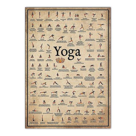 Yoga Poses Poster Exercise Posters Oil Canvas Home Workout Poster Yoga