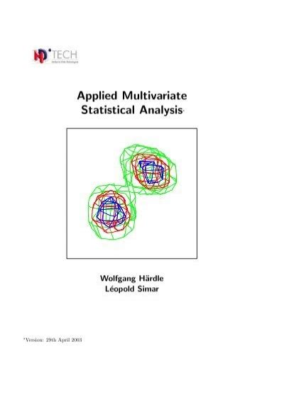 Applied Multivariate Statistical Analysis∗