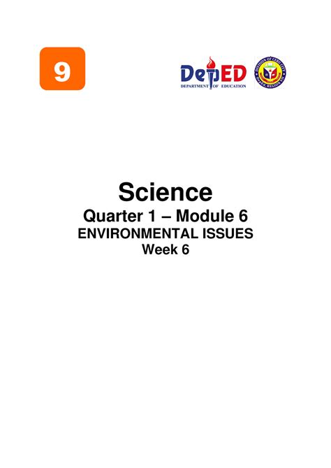 M6 Q1 Sci Science Notes Module 6 Science Quarter 1 Module 6