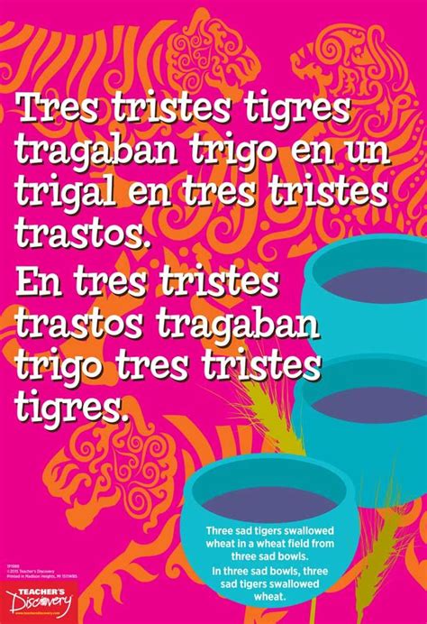 Spanish Tongue Twisters Posters Set Of 3 Spanish Teachers Discovery