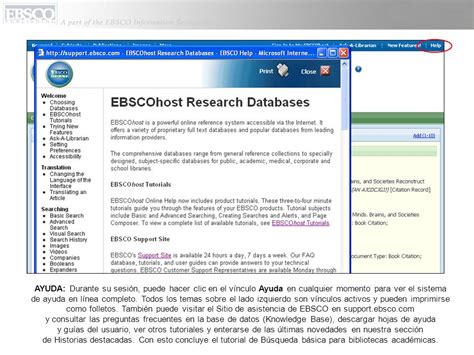Support.ebsco.com Búsqueda básica en Bases de Datos EBSCO para bibliotecas académicas Tutorial ...