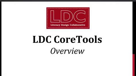 Ldc Coretools Screencast Part 1 Overview Getting Started Home