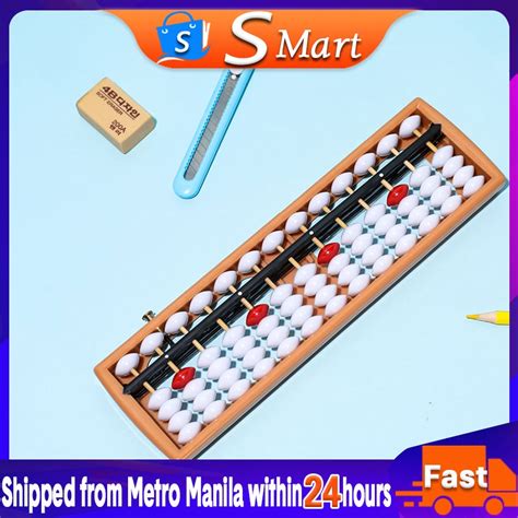 Soyamart Digits Abacus Soroban Beads Column Kid School Learning Math Tool Chinese Abacus