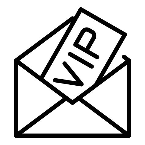 Vecteur De Contour Dicône De Lettre De Courrier Dévénement Vip