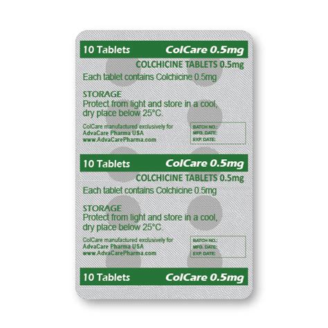 Colchicine Tablets Manufacturer Advacare Pharma