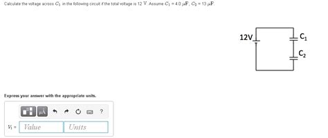 Solved Calculate The Voltage Across C1 In The Following Chegg