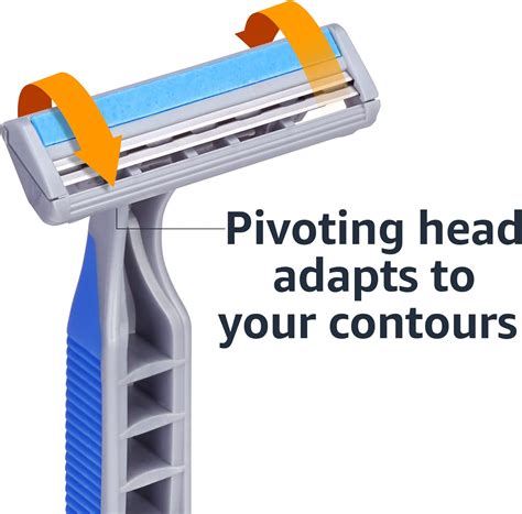 Twin Blade Pivoting Disposable Razors With Rubber Grip 32 Count 1