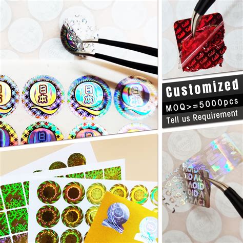 Customized Hologram Sticker Disposable Authentic Original Sticker Void