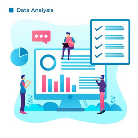 Premium Vector Illustration Vector Graphic Of Data Analysis In Flat Design Style