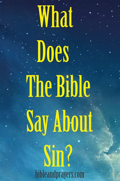 What Does The Bible Say About Sin