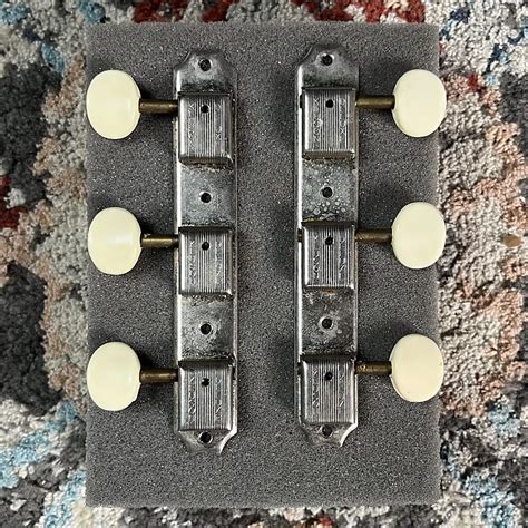 1960s Kluson Double Line Vintage Gibson Nickel Strip Tuners Reverb