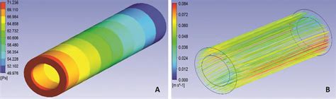 A The Flow Field Pressure [pa] And B The Streamline Download Scientific Diagram