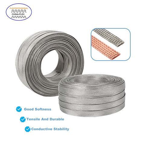 8mm Width 4 Sqmm Cross Section Flexible Tinned Copper Braided Flat