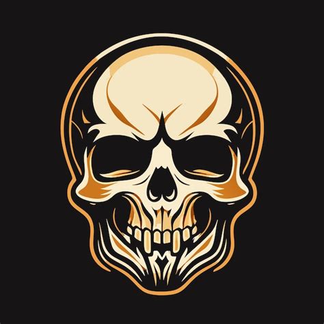 Premium Vector Rocker Skull Vintage Old Vector Illustration Logo