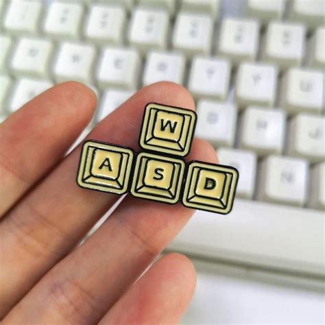 Game Enthusiast Wasd Enamel Pin Enamel Pins Pin Trendy Accessories