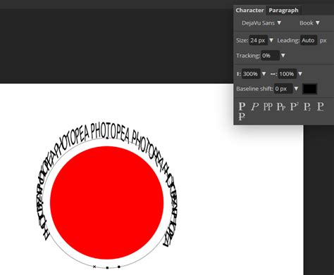 Character Width Height For Text On A Curve Issue Photopea Photopea GitHub