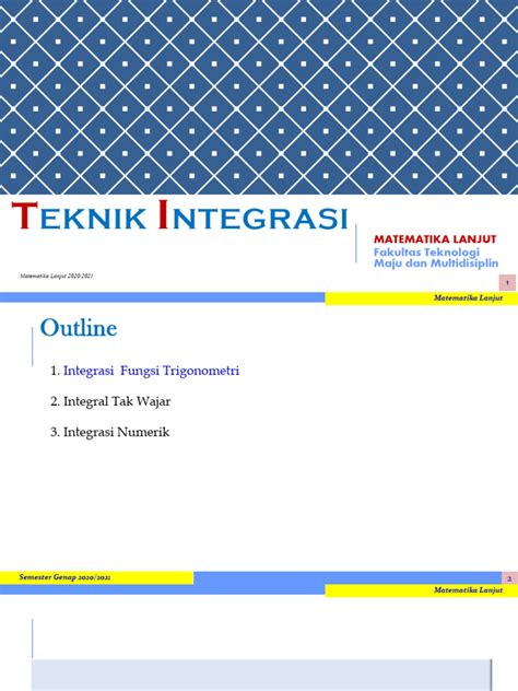 21 Teknik Integrasi Part 1 Pdf