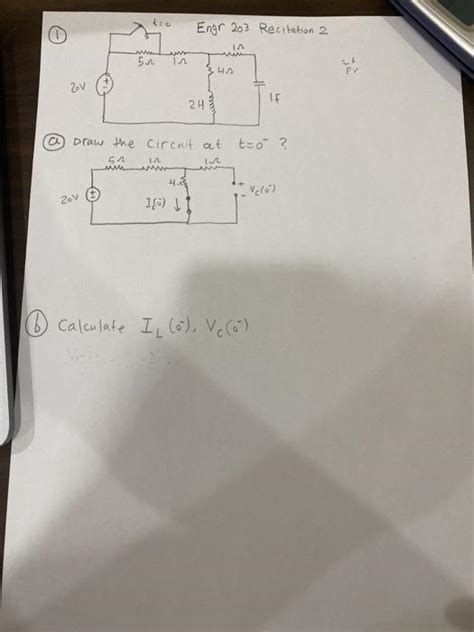 Solved Engr 203 Recitation 2 1 An 50 La Po 2v If 243 Draw The
