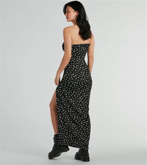 Slit Maxi Dresses And Windsor