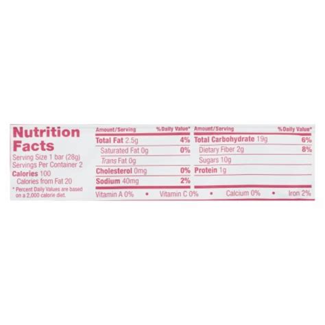 Nature S Bakery® Raspberry Fig Bar 2 Oz Kroger
