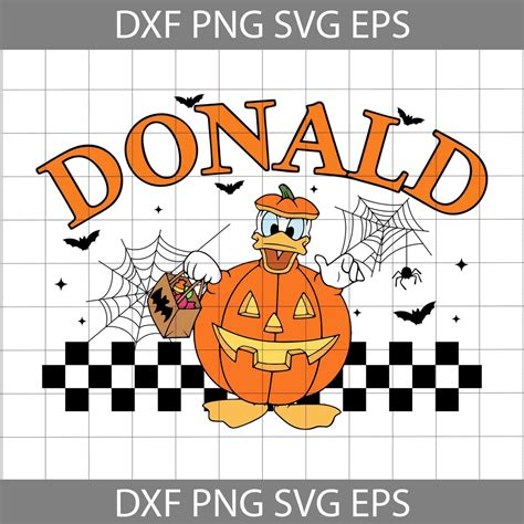 Donald Pumpkin Halloween Svg Donald Duck Halloween Svg Trick Or Treat