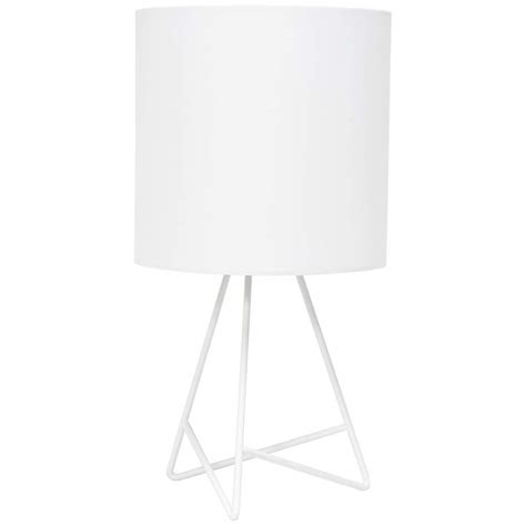 Simple Designs 13 12 High White Metal Accent Table Lamp 85w87