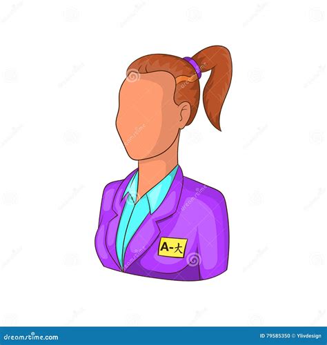 Translator Interpreter Woman Icon Cartoon Style Vector Illustration