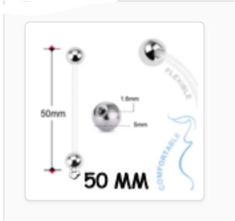 Пірсінг пупка для вагітних штанга з кільцем для підвіски 50мм — цена 130 грн в каталоге